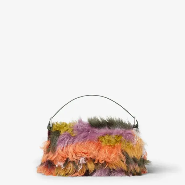 Fendi Baguette® 26424 Multicolor Inlaid Shearling Bag